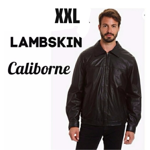 Claiborne | Jackets & Coats | Caliborne Mens Soft Lambskin Black ...